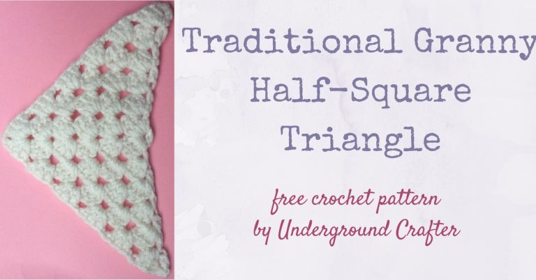 Crochet Pattern: Traditional Granny Half-Square Triangle - Underground ...
