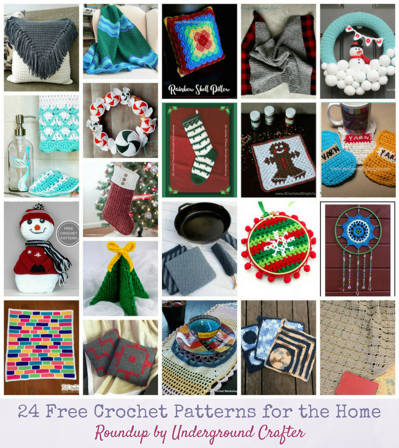 Roundup: 24 Free Crochet Patterns For the Home - Underground Crafter
