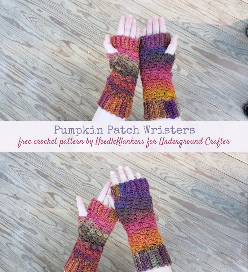 Crochet Wristers Pattern: Pumpkin Patch Wristers by NeedleKlankers ...