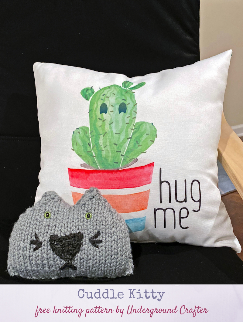 Stuffed Cat Knitting Pattern: Cuddle Kitty - Underground Crafter