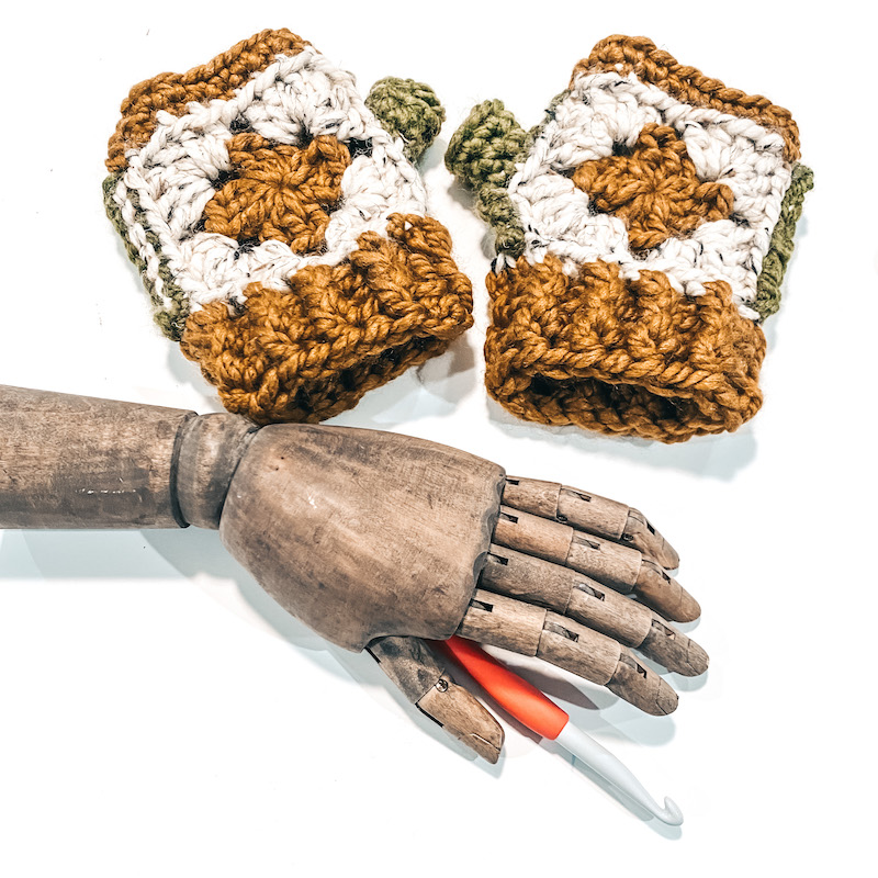 Granny Square Fingerless Gloves: Aspen Gloves by The Roving Nomad ...