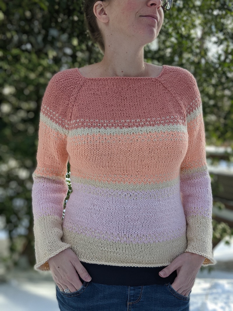 Knit Raglan Sweater Pattern: Petal by Knit A Bit, Crochet Away ...