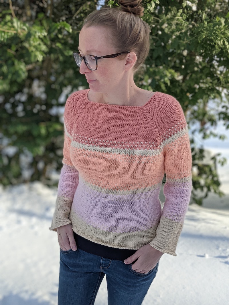 Knit Raglan Sweater Pattern: Petal by Knit A Bit, Crochet Away ...