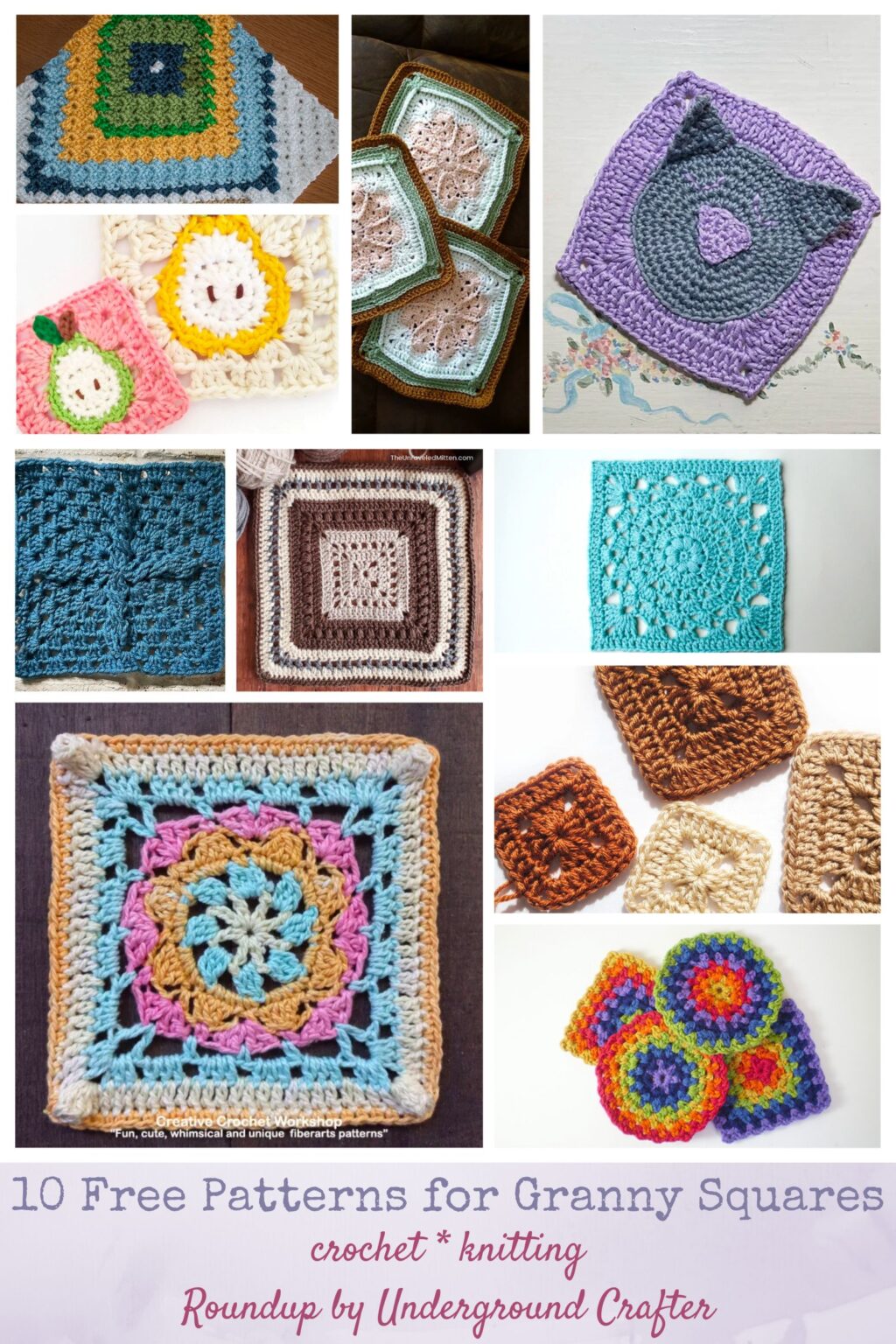 10 Free Patterns for Granny Squares - Underground Crafter