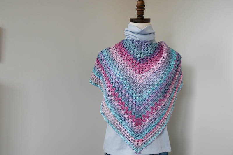 Crescent Shawl Crochet Pattern: Gift to Myself Shawlette - Underground ...