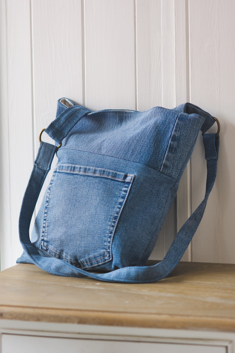Denim Upcycled Review + Denim Messenger Bag Pattern - Underground Crafter