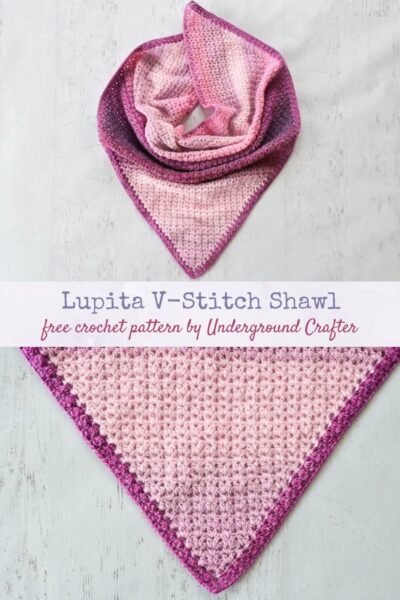 V-Stitch Crochet Pattern: Lupita Shawl - Underground Crafter