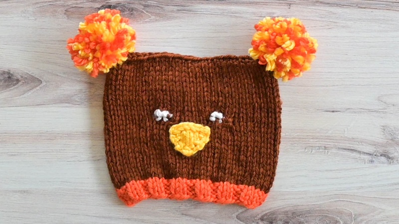 Knit Flat Turkey Sack Hat Pattern - Underground Crafter