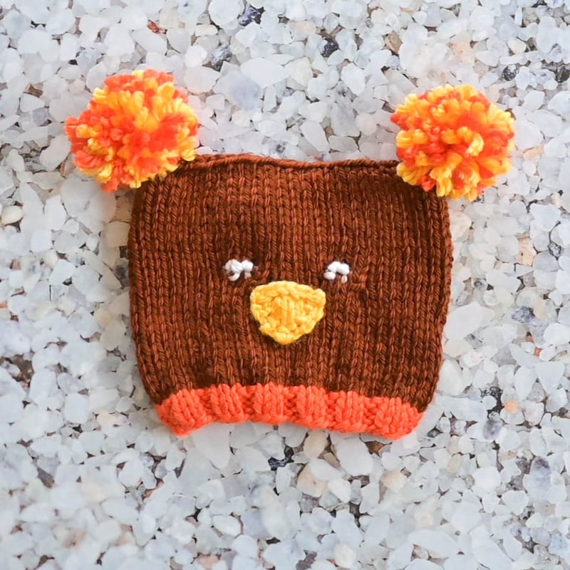 Knit Flat Turkey Sack Hat Pattern - Underground Crafter