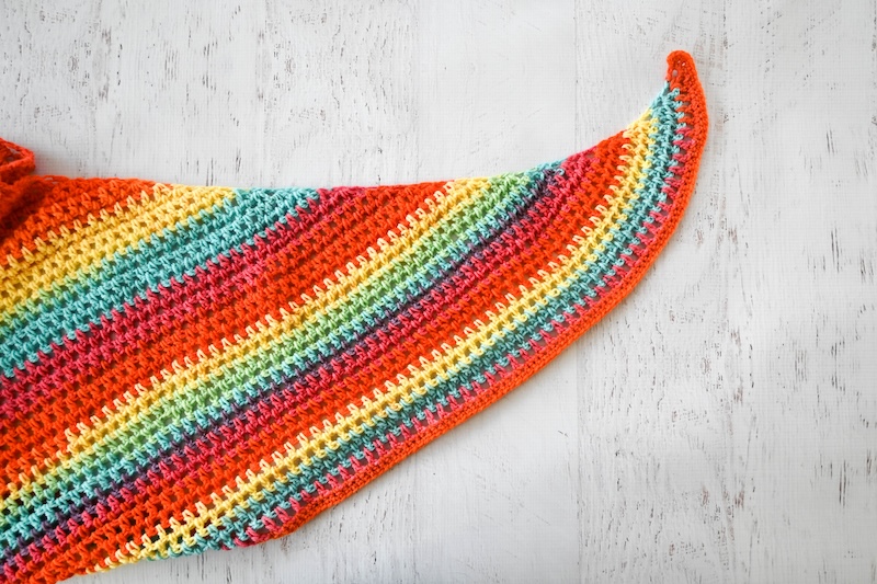 Gift to Myself Vibrant Crochet Crescent Shawl - Underground Crafter