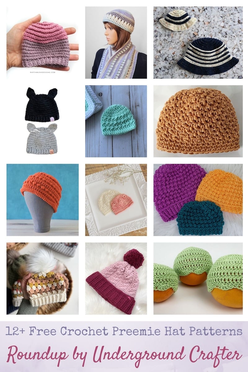 12+ Free Crochet Preemie Hat Patterns - Underground Crafter