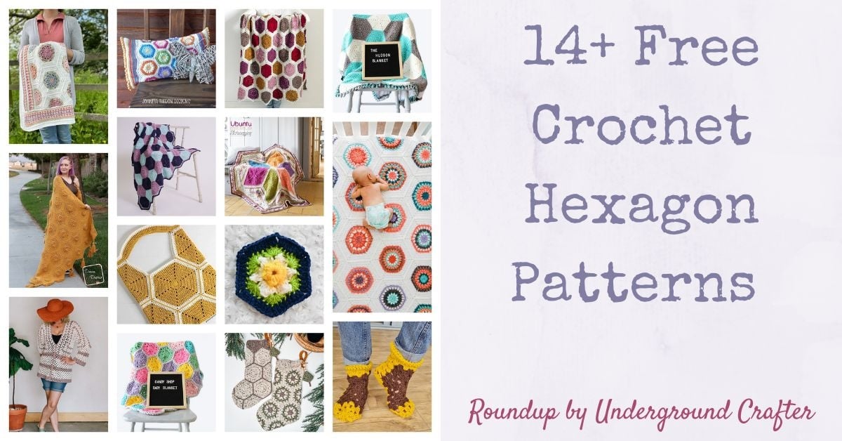 14+ Free Crochet Hexagon Patterns - Underground Crafter
