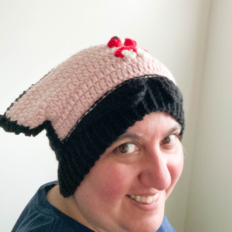 Silly Crochet Vampire Sack Hat Pattern in 10 Sizes - Underground Crafter