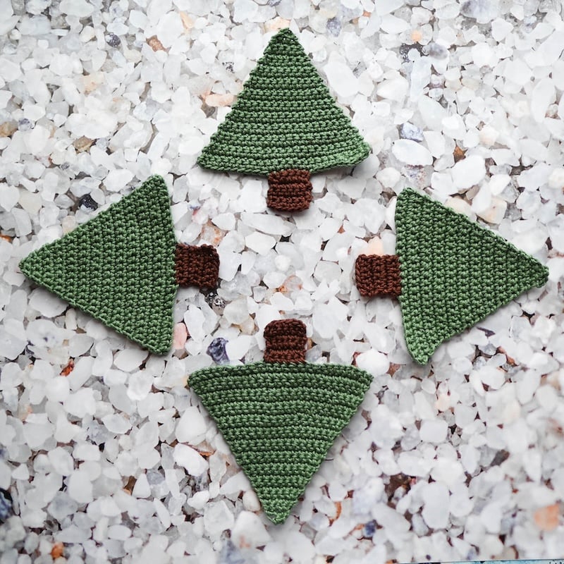 Christmas Tree Coaster Set - Underground Crafter