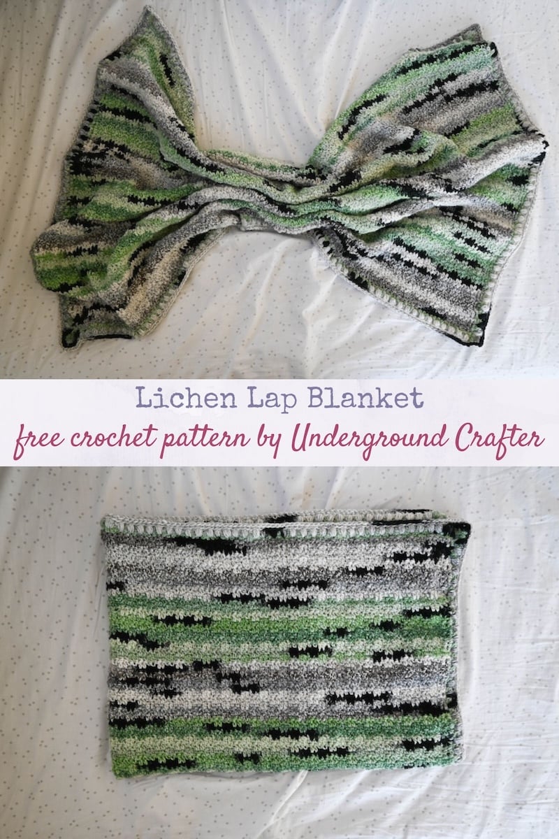 Lichen Lap Blanket Crochet Pattern - Underground Crafter